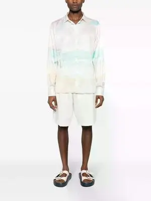 FAMILY FIRST Beach-print Bowling Shirt