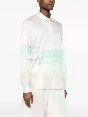 FAMILY FIRST Beach-print Bowling Shirt