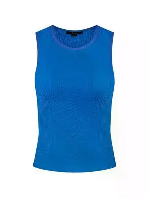 Smythe Textured-knit Racerback Tank Top - Blue