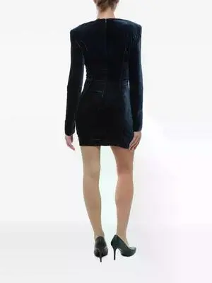 Philipp Plein Lace-up Rhinestone Embellished Mini Dress - Blue