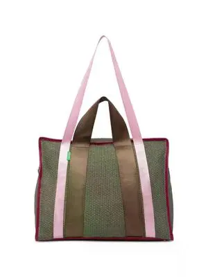 BENETTON Maxi Webbing-strap Tote Bag - Green