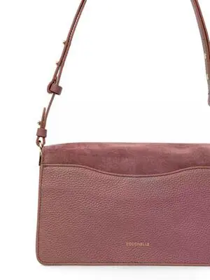 COCCINELLE Suede Leather Shoulder Bag - Red