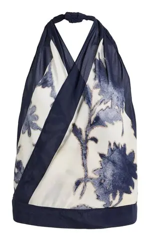SIR. Phillipa Halter Chiffon Scarf Top - Multi