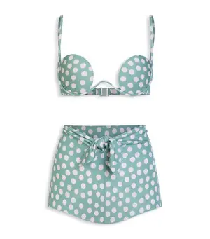 Alaïa Polka-dot High-waist Bikini