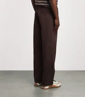 Sandro Alpha Cotton Wide-leg Trousers