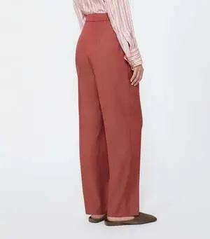 Max Mara Wool Gabardine Drawstring Trousers