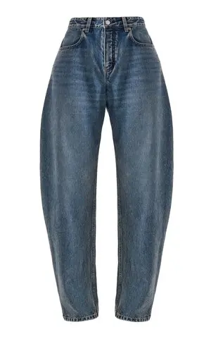 ALAÏA ALAÏA Round Mid-Rise Barrel-Leg Jeans