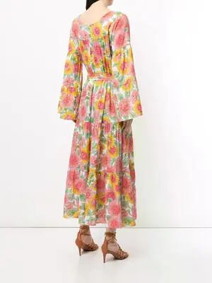 BAMBAH Sunflower Print Kaftan Dress