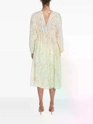 SAMSOE SAMSOE Gertrud Puff-sleeve Midi Dress