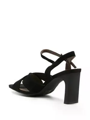 SERGIO MORETTI FIRENZE Crossover-strap Buckle-fastening Sandals - Black