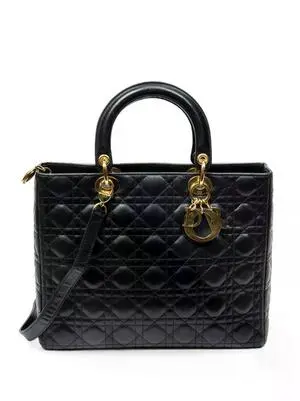 Dior Lady Tote Bag - Black