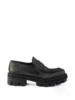Prada Leather Loafers - Black