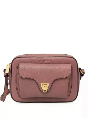 COCCINELLE Leather Mini Shoulder Bag - Pink