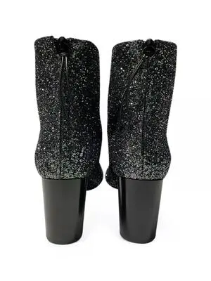 ISABEL MARANT VINTAGE Ritza Glitter-coated Ankle Boots