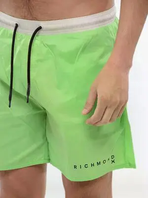 John Richmond Logo-print Elasticated Swim Shorts