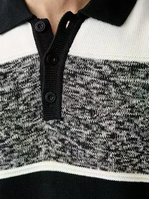 JOOP! Striped-knit Polo Sweater