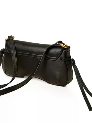 TWINSET Leather Shoulder Bag With Flap