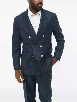 Brunello Cucinelli Double-breasted Houndstooth Suit