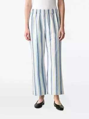 Stine Goya Striped Embroidered Trousers - Blue