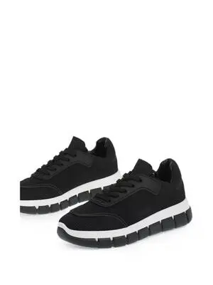 Moschino Perforated Track-sole Sneakers - Black