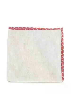 Eleventy Contrast-trim Pocket Square - Neutrals