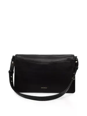 COCCINELLE Logo-embossed Leather Tote Bag - Black