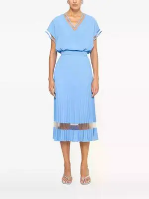 NISSA V-neck Top - Blue