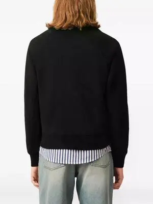 AMI Paris Cotton Zipped Sweatshirt With Embossed De Coeur