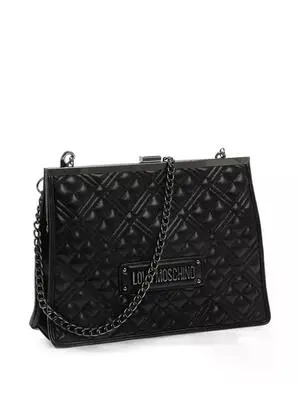Moschino Quilted Logo-plaque Shoulder Bag