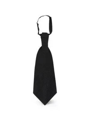 Corneliani Striped Glitter-effect Ascot Tie - Grey