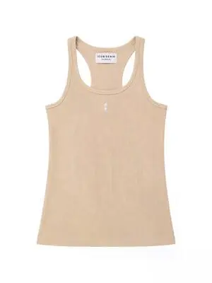 ICON DENIM LOS ANGELES Ribbed-knit Star-patch Top