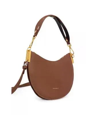 COCCINELLE Small Sunup Pebbled Shoulder Bag - Brown