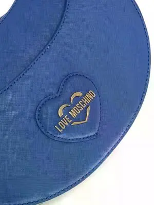 Moschino Saffiano-effect Heart-patch Small Shoulder Bag