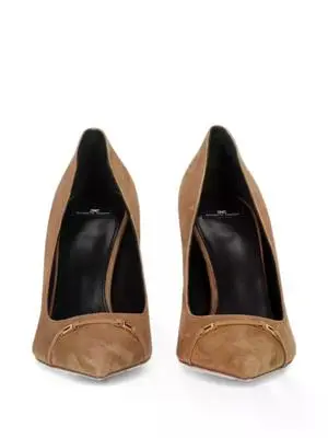 Elisabetta Franchi Pointed-toe Plaque-detail Pumps