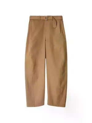 LEMAIRE Twisted Belted Wide Leg Trousers - Neutrals
