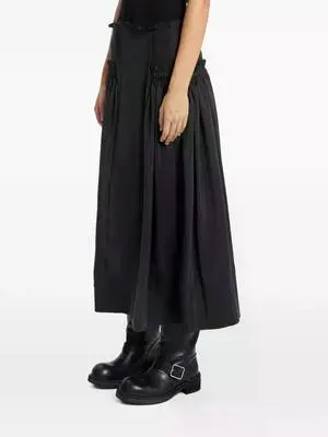ANN DEMEULEMEESTER Ruffled Silk Midi Skirt