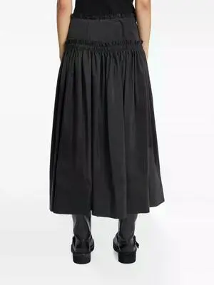 ANN DEMEULEMEESTER Ruffled Silk Midi Skirt