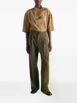 LEMAIRE Soft Collar Top In Dry Silk - Neutrals