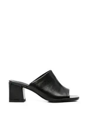 LINDA BAUMANN Open-toe Block-heel Sandals - Black