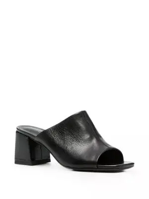 LINDA BAUMANN Open-toe Block-heel Sandals - Black