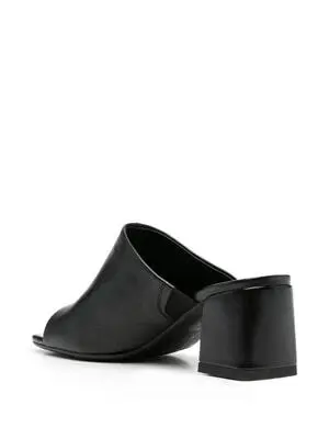 LINDA BAUMANN Open-toe Block-heel Sandals - Black