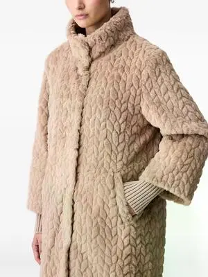Joseph Ribkoff Chevron-pattern Faux-fur Coat