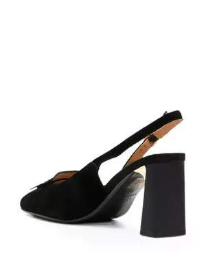 LINDA BAUMANN Buckle-detail Slingback Pumps