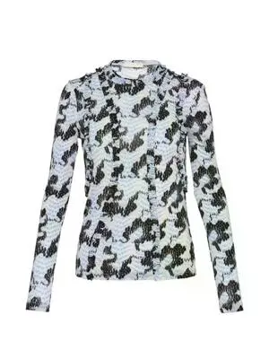 Ulla Johnson Clover Ruffled Long-sleeve Top - Blue