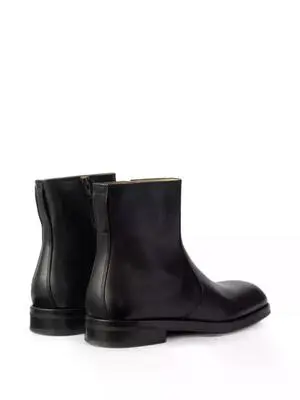 LEMAIRE Zipped Ankle Boots In Shiny Leather