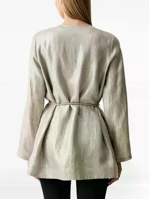 Joseph Ribkoff Metallic-effect Belted Jacket