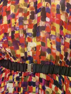 NISSA Printed Viscose Midi Dress