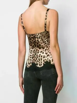 Dolce & Gabbana Leopard-print Satin Top