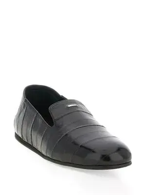 GIUSEPPE ZANOTTI Rupert 10 Glossy Eel-skin Loafers