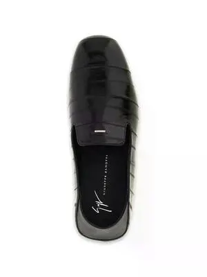 GIUSEPPE ZANOTTI Rupert 10 Glossy Eel-skin Loafers
